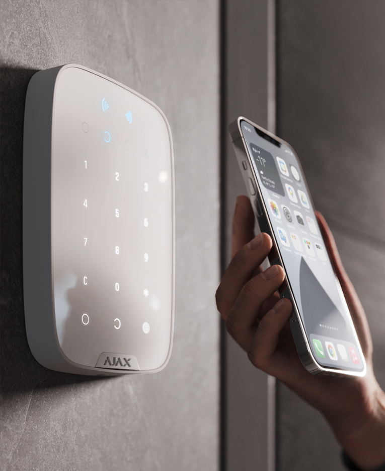 AJAX KeyPad Plus, BLANC